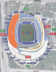Soldier Field Seating Chart with Seat Numbers and Rows
