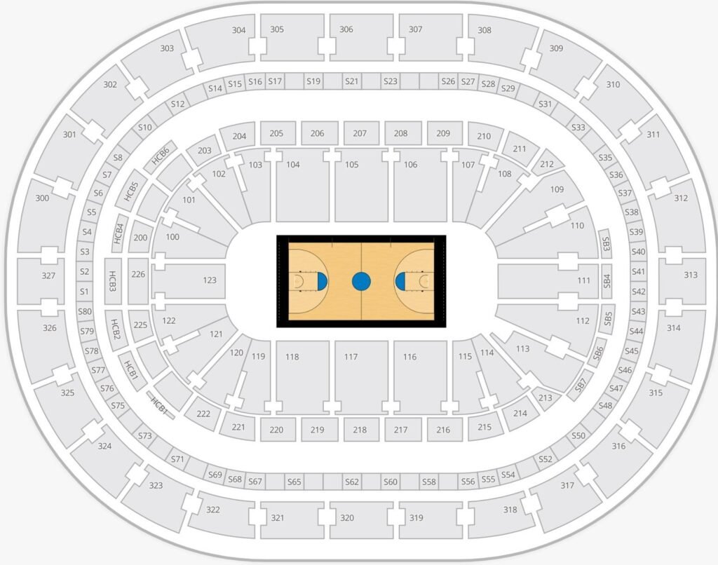 KeyBank Center Seating Chart with Seat Numbers and Rows