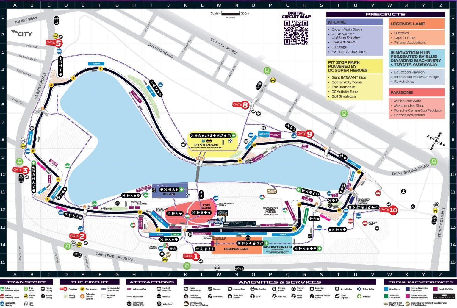 Albert Park Circuit Seating Map, Best Seats, Grandstand Map, Sectors
