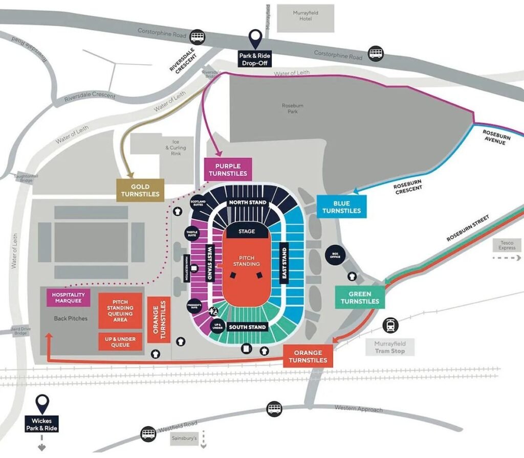 Murrayfield Stadium Seating Plan with Seat Numbers - Best Seats