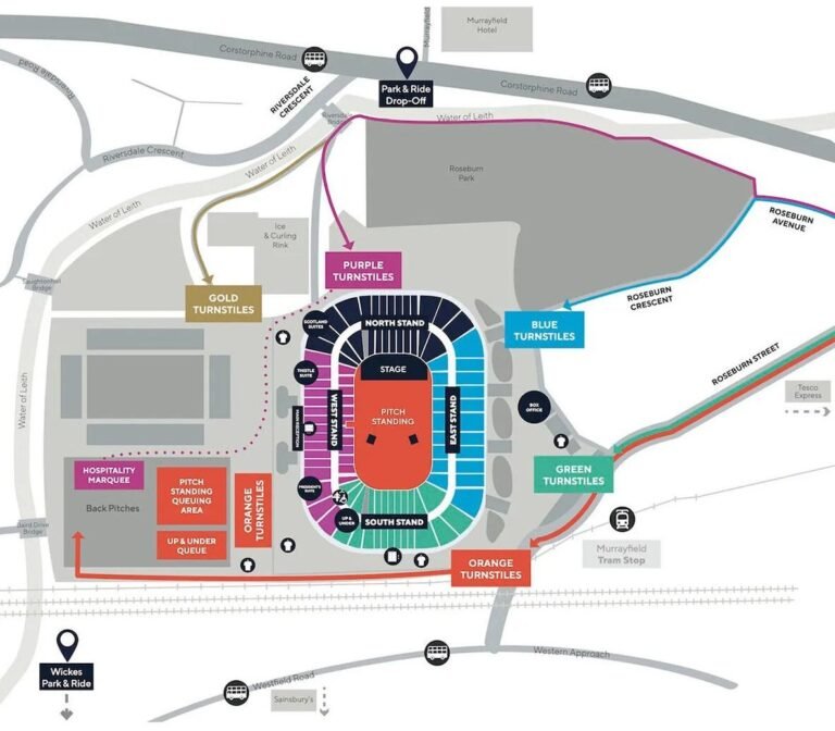 Murrayfield Stadium Seating Plan with Seat Numbers - Best Seats
